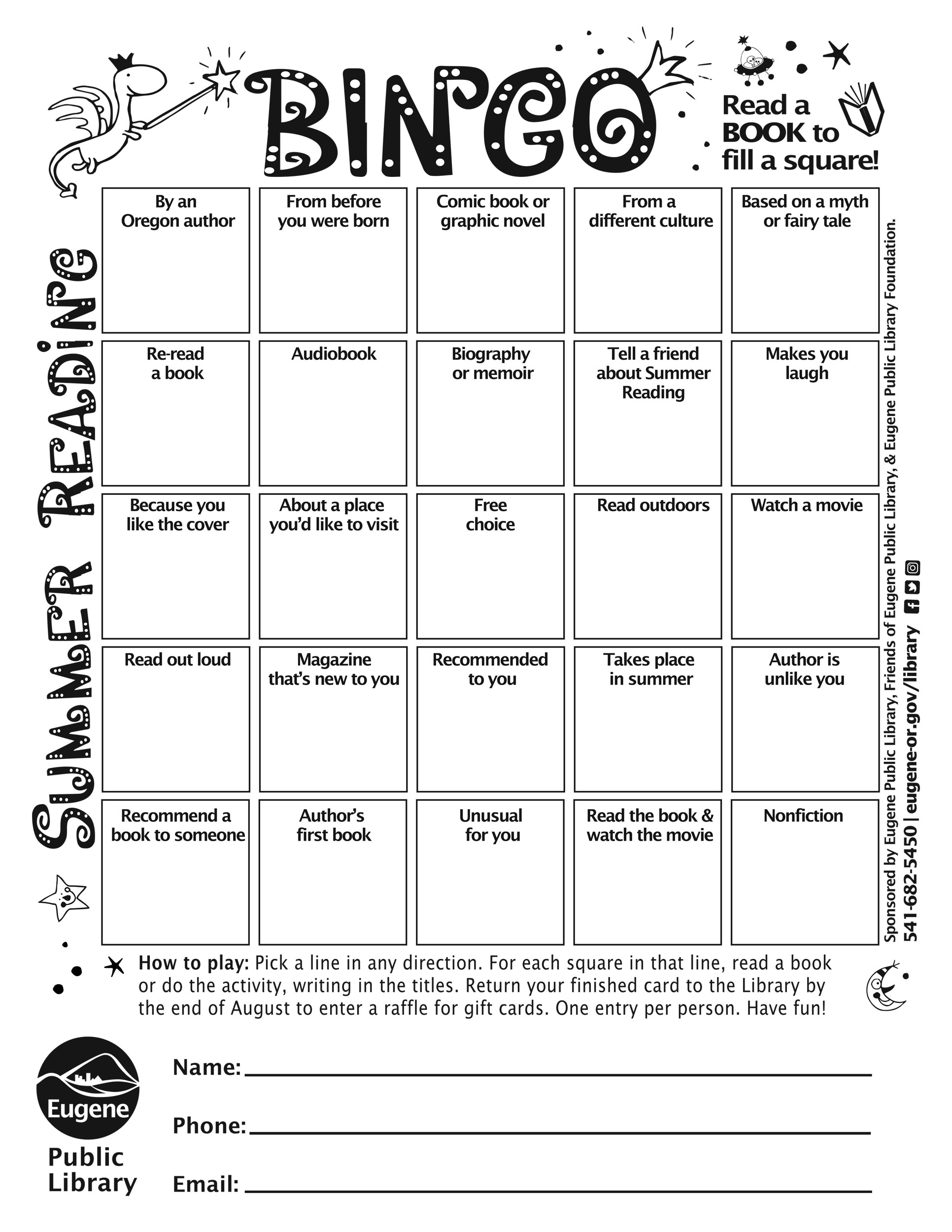 Summer reading program – Eugene Weekly