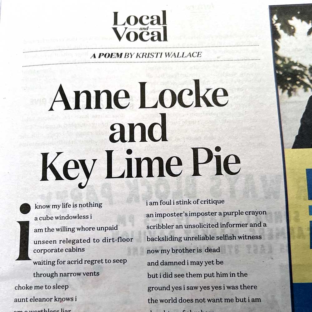 Anne Locke and Key Lime Pie – Eugene Weekly